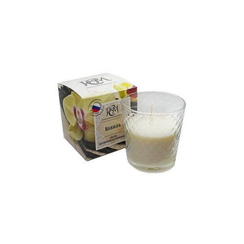 Свеча ароматическая в стакане "Ваниль", подарочная упаковка, 8х8,5 см, 30 ч 5502938