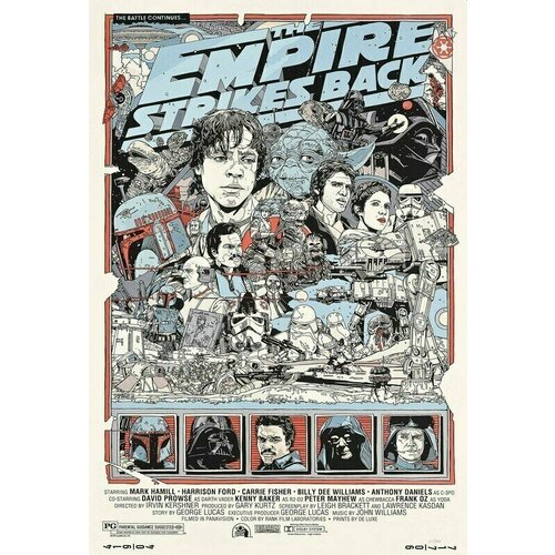 Плакат, постер на бумаге Звездные войны: Эпизод 5-Империя наносит ответный удар (Star Wars Episode V-The Empire Strikes Back). Размер 30 х 42 см