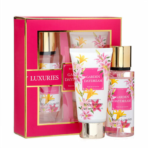 Подарочный набор Body Luxuries, аромат лилии и ванили: мист для тела 85 мл, лосьон 85 мл (комплект из 3 шт)