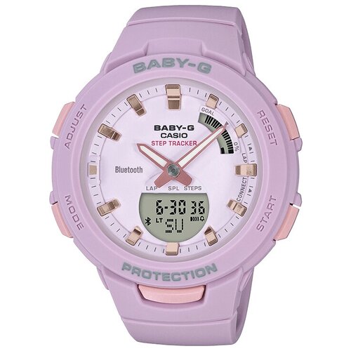 Наручные часы CASIO Baby-G BSA-B100-4A2, розовый, фиолетовый