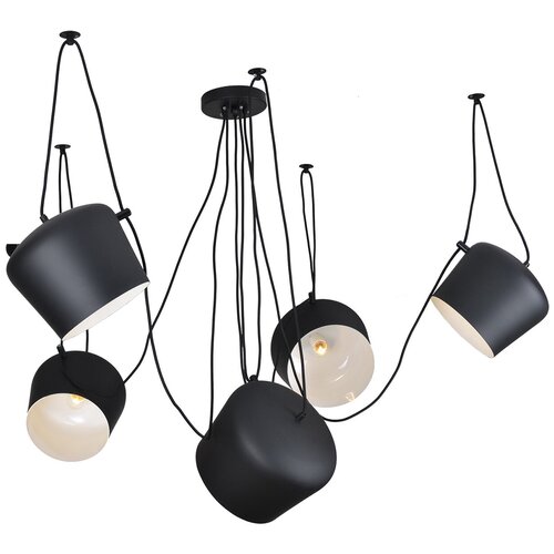 Люстра Lussole Shirley GRLSP-9919, E27, 55 Вт, кол-во ламп: 5 шт., цвет: черный
