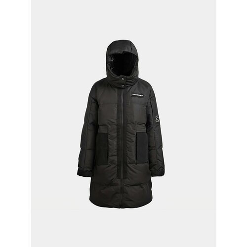 Парка Converse Premium Fashion Long Down Jacket, размер XS, черный