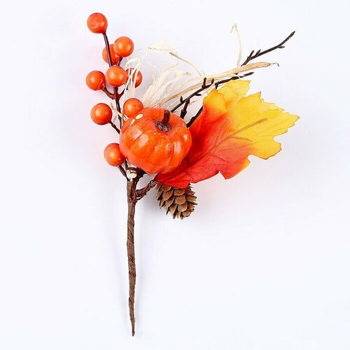 Декор на палочке «Тыква и ягодки» 7 × 15 × 24 см