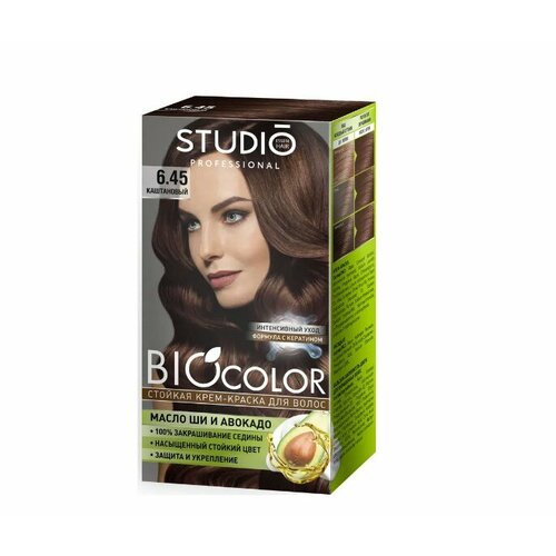 Краска для волос Biocolor, 6.45 Каштановый, 50/50/15мл