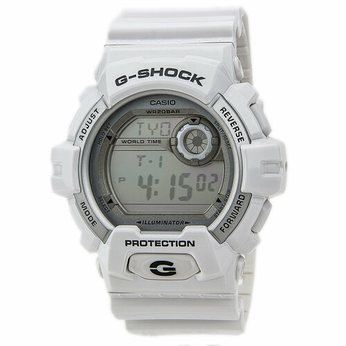 Наручные часы CASIO G-Shock G-8900A-7DR, белый, серебряный