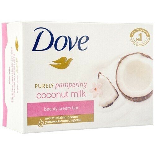 Dove Крем-мыло Кокосовое молочко, 135 г, 12 шт