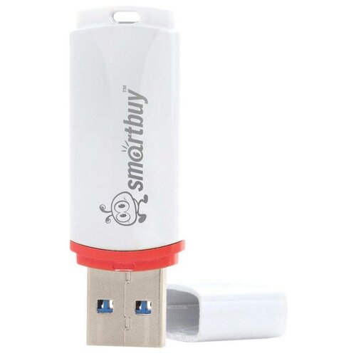 Флэш-диск USB 64Gb SmartBuy Crown, белый (SB64GBCRW-W)