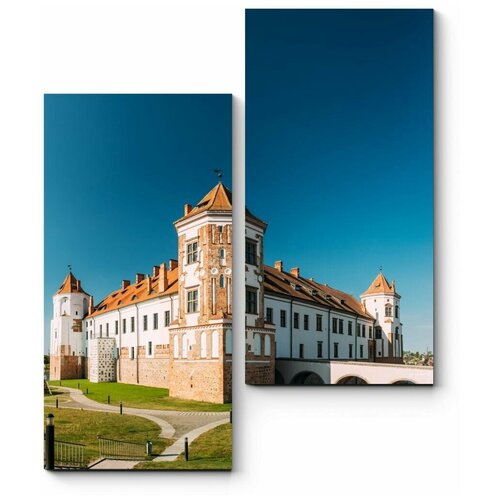 Модульная картина Вид Старой Башни Замкового Комплекса "Мир" в Белорусии60x75