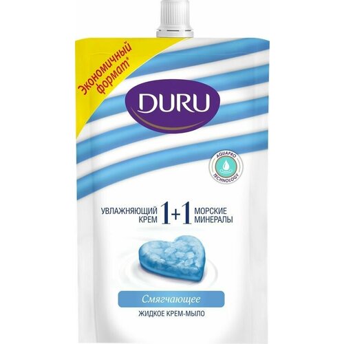 DURU Крем-мыло жидкое 1+1 Морские минералы, 450 мл, 470 г