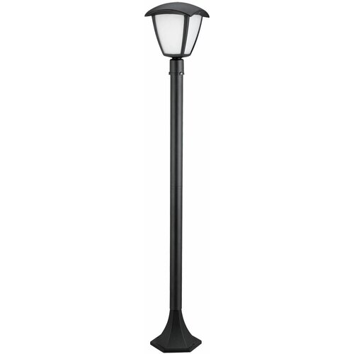 Arte Lamp Уличный светильник Savanna A2209PA-1BK светодиодный, 12 Вт, цвет арматуры: черный, цвет плафона белый