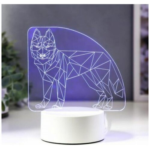 Светильник Risalux "Волк", LED, RGB, от сети, 9,5*14,5*17 см
