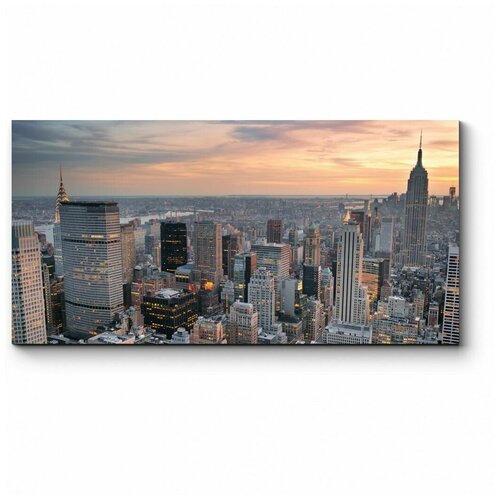 Модульная картина Небоскребы Нью-Йорка 50x25