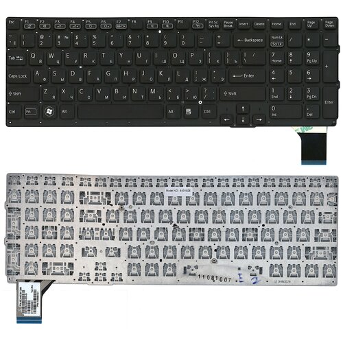 Клавиатура для ноутбука Sony Vaio VPC-SE17GW/B черная без рамки