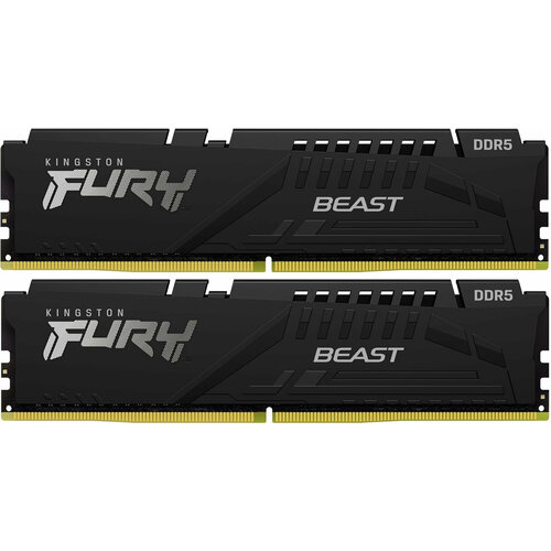 Память DDR5 2x32GB 5200MHz Kingston KF552C36BBEK2-64 Fury Beast Black Expo RTL PC5-41600 CL36 DIMM 288-pin 1.25В kit single rank Ret