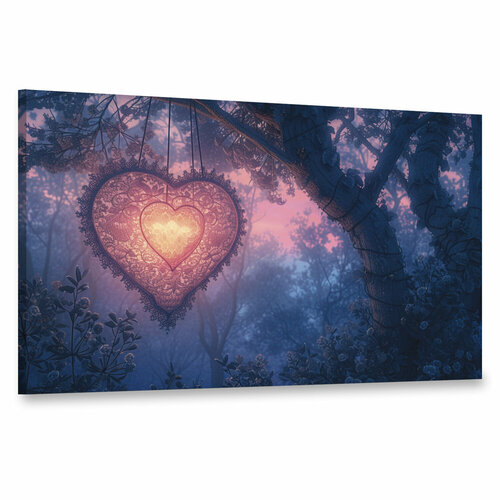 Интерьерная картина 100х60 "Валентинка: свет любви"