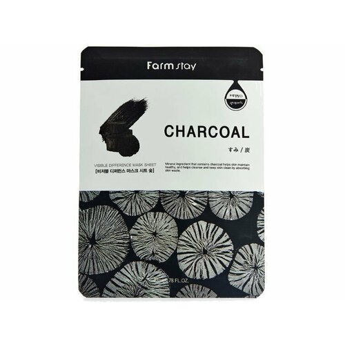 Тканевая маска с углем Farm Stay Charcoal