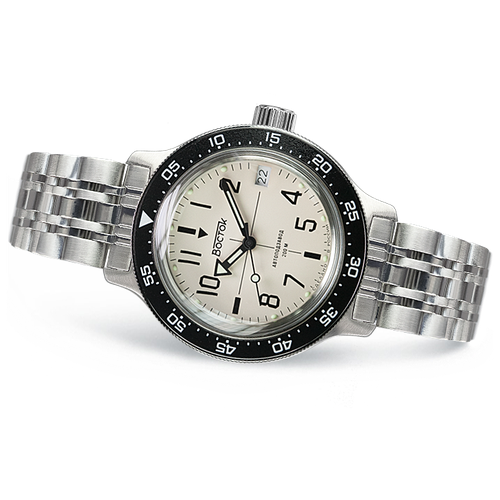 Наручные часы Восток Амфибия 720070, серебряный, белый