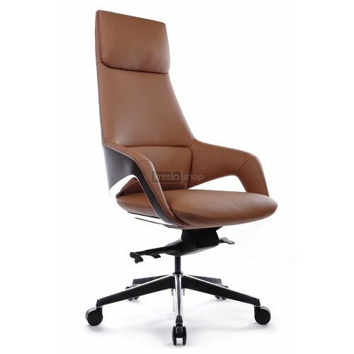 Кресло для руководителя Riva Design Chair Aura FK005-A светло-коричневая кожа