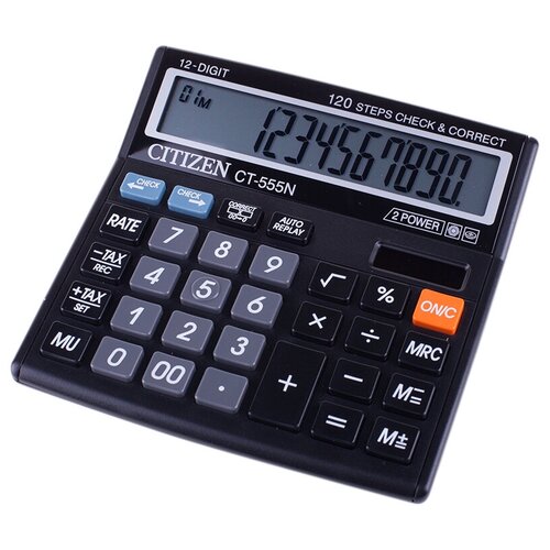 Калькулятор бухгалтерский CITIZEN CT-555N, черный