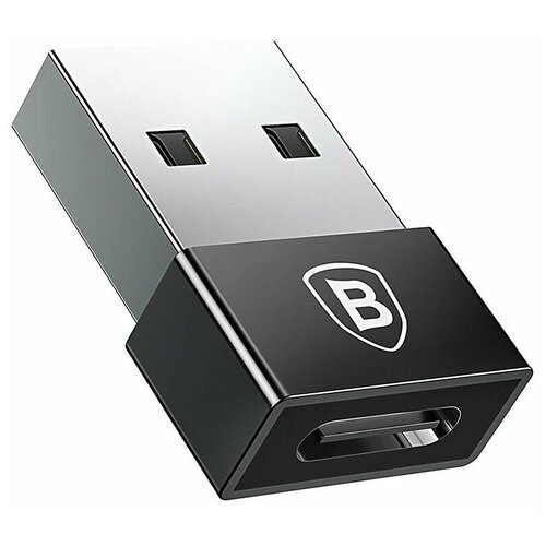 Переходник/адаптер Baseus Exquisite USB Type-C - USB (CATJQ-A01), 1 шт., черный