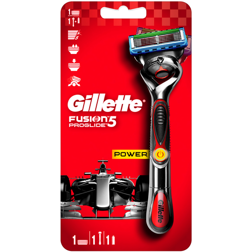 Gillette Fusion ProGlide мужская бритва, 1 кассета, с 5 лезвиями с углеродным покрытием, с технологией Flexball, с триммером