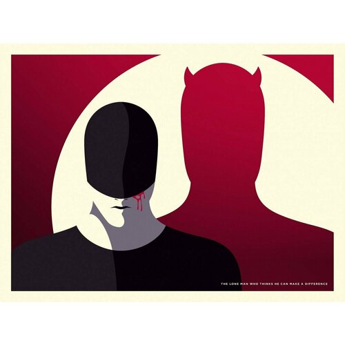 Плакат, постер на холсте Daredevil, Сорвиголова. Размер 30 х 42 см