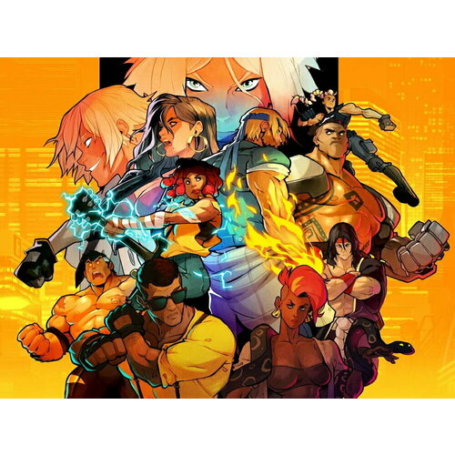 Плакат, постер на бумаге Streets of Rage/игровые/игра/компьютерные герои персонажи. Размер 42 на 60 см