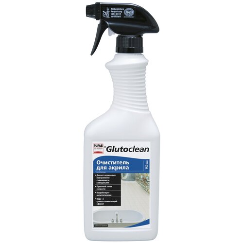 Спрей очиститель для акрила Glutoclean, 750 мл, 750 г