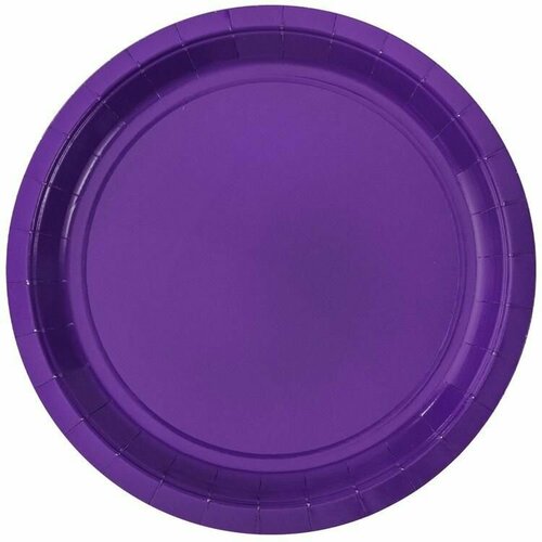 Одноразовая посуда для праздника, Весёлая затея, Тарелка фиолетовая 23см 6шт