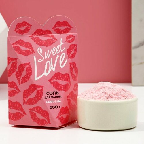 Cоль для ванны «Sweet love», 200 г, аромат бабл-гам, чистое счастье