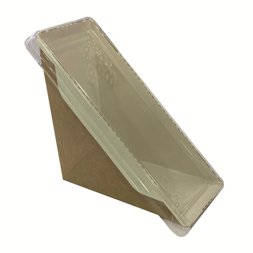 Упаковка картонная для бутерброда 125х125х60мм уп/25шт с крышкой