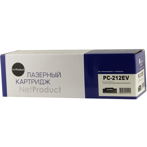 Картридж NetProduct (N-PC-212EV) для Pantum P2502/P2502W/M6502/M6502W/M6552NW, 1,6К