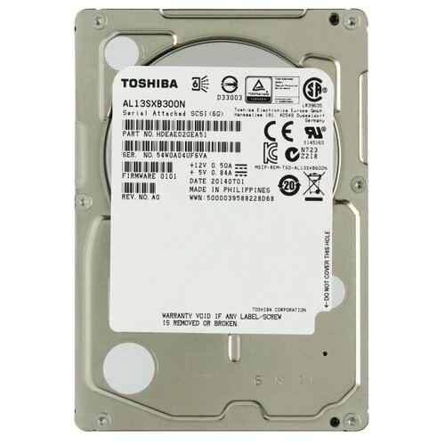 Жесткий диск Toshiba AL13SXB300N 300Gb SAS 2,5" HDD