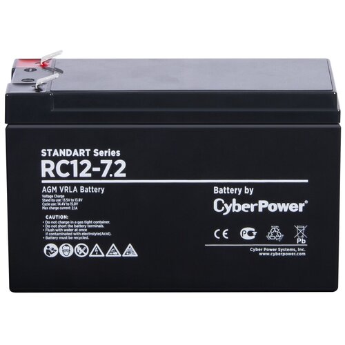 Аккумуляторная батарея CyberPower Standart RC 12-7.2 12В 7200 А·ч