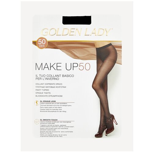Колготки Golden Lady Make Up, 50 den, размер 3, черный