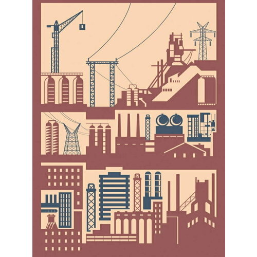 Плакат, постер на холсте City /Город №4/искусство/арт/абстракция/творчество. Размер 21 х 30 см