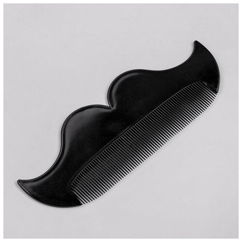 Расчёска - гребень для усов и бороды «УСЫ», 18 × 6,5 см, цвет чёрный