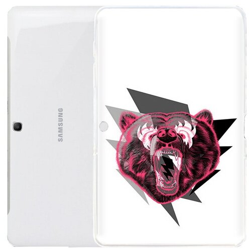 Чехол задняя-панель-накладка-бампер MyPads грозовой медведь для Samsung Galaxy Tab 3 10.1 GT-P5200/P5210/P5220 противоударный