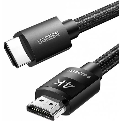 Кабель Ugreen HD119 (40104) 4K HDMI Male To Male Cable Braided (10 метров) чёрный