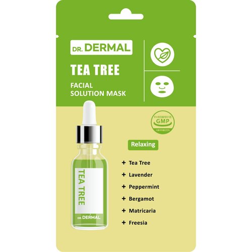 Dr.Dermal FACIAL SOLUTION Маска для лица Tea Tree с чайным деревом , 25 мл