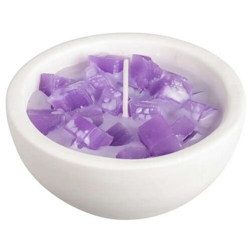 Свеча ароматизированная в гипсе Лаванда фиолетовая 6 см