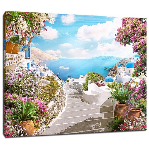 Картина Уютная стена "Белоснежный Санторини" 80х60 см