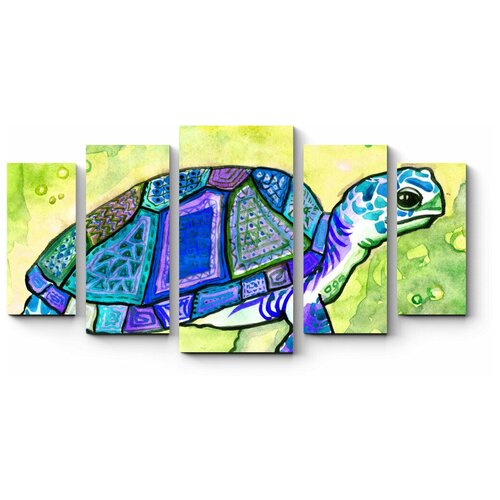 Модульная картина Голубая черепаха 190x105
