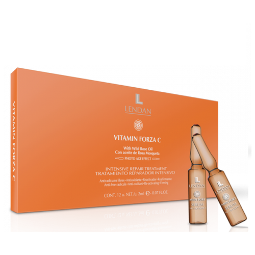 Сыворотка с маслом шиповника и витамином С, 12x2 мл/ Serum With WiRose Oil, Lendan (Лендан)