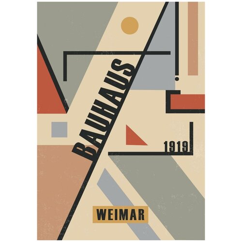 Постер / Плакат / Картина Баухаус - Веймар, 1919 60х90 см в подарочном тубусе