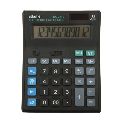 Калькулятор настольный Attache 12 разрядный, черный