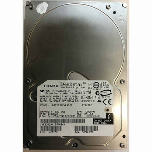 Жесткий диск Hitachi 14R9202 123,5Gb 7200 IDE 3.5" HDD