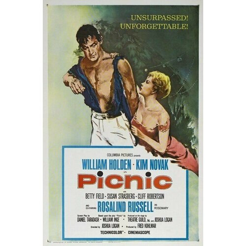 Плакат, постер на холсте Пикник (Picnic), Джошуа Логан. Размер 21 х 30 см
