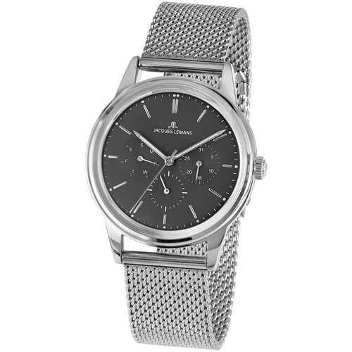Наручные часы JACQUES LEMANS Retro Classic, серый, серебряный