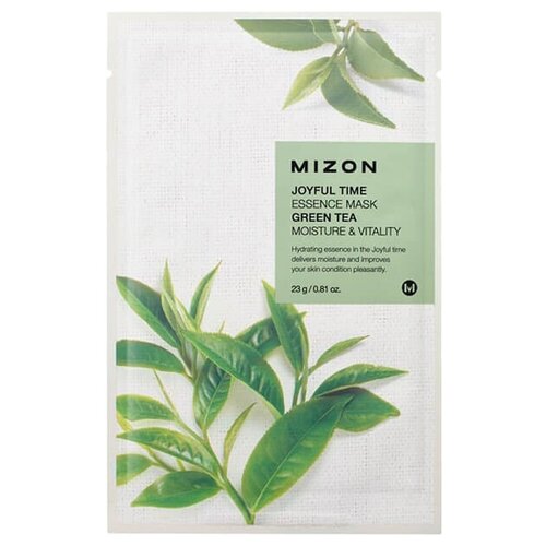 Mizon Joyful Time Essence Mask Green Tea тканевая маска с экстрактом зеленого чая, 23 мл